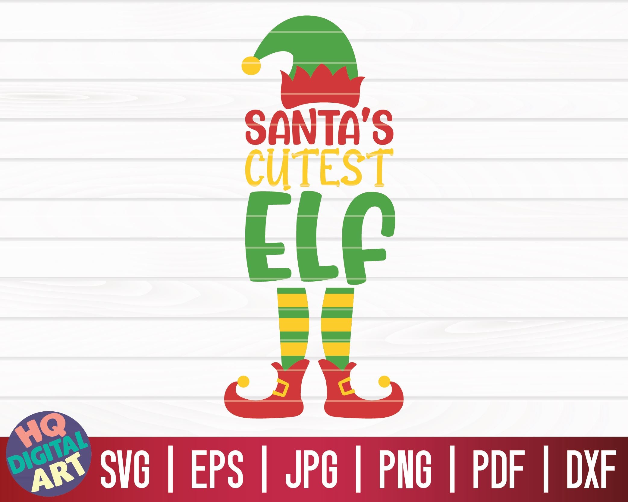 Santa's cutest elf SVG | Christmas Elfs SVG - So Fontsy