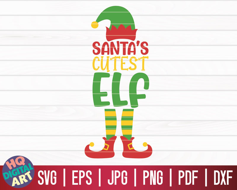 Santa's cutest elf SVG | Christmas Elfs SVG - So Fontsy