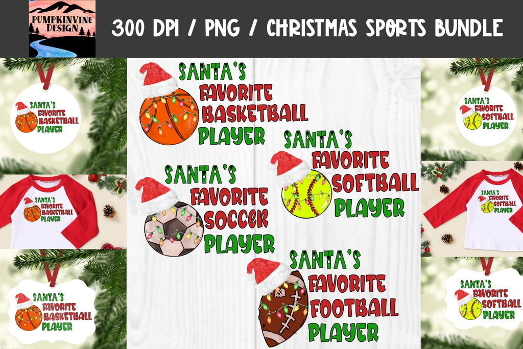 Santa's Favorite Player - Printable Design for Soccer, Softball ...