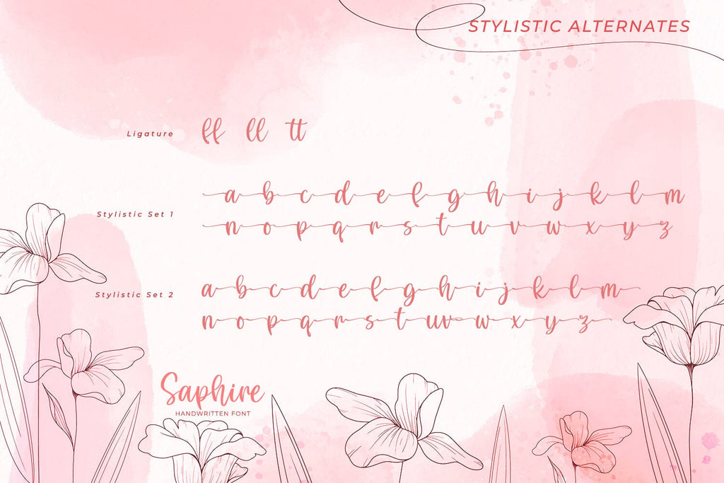 Saphire-Elegant Handwritten Font - So Fontsy