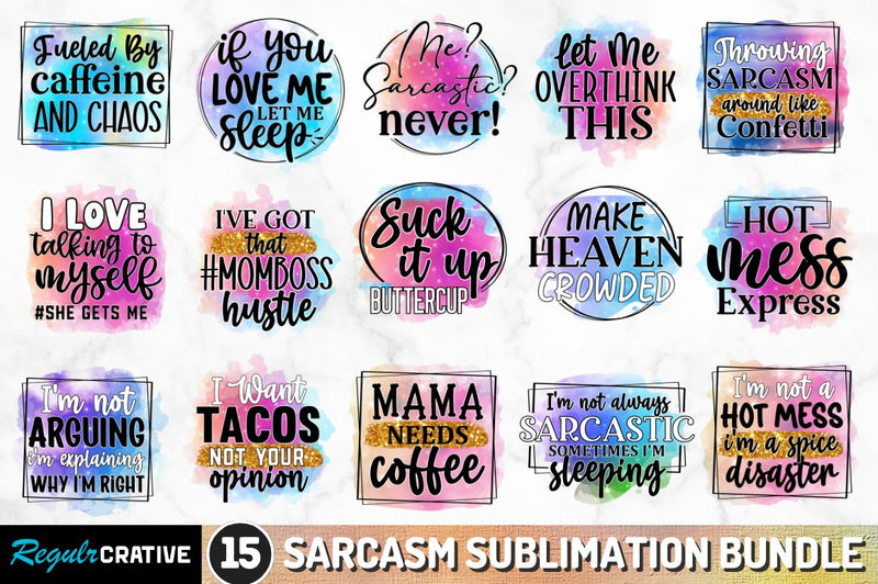 Sarcasm Sublimation Bundle - So Fontsy