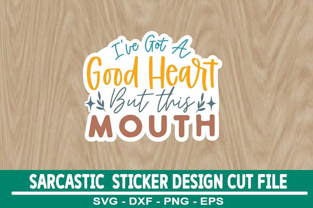 Sarcastic Sticker Design Template - So Fontsy