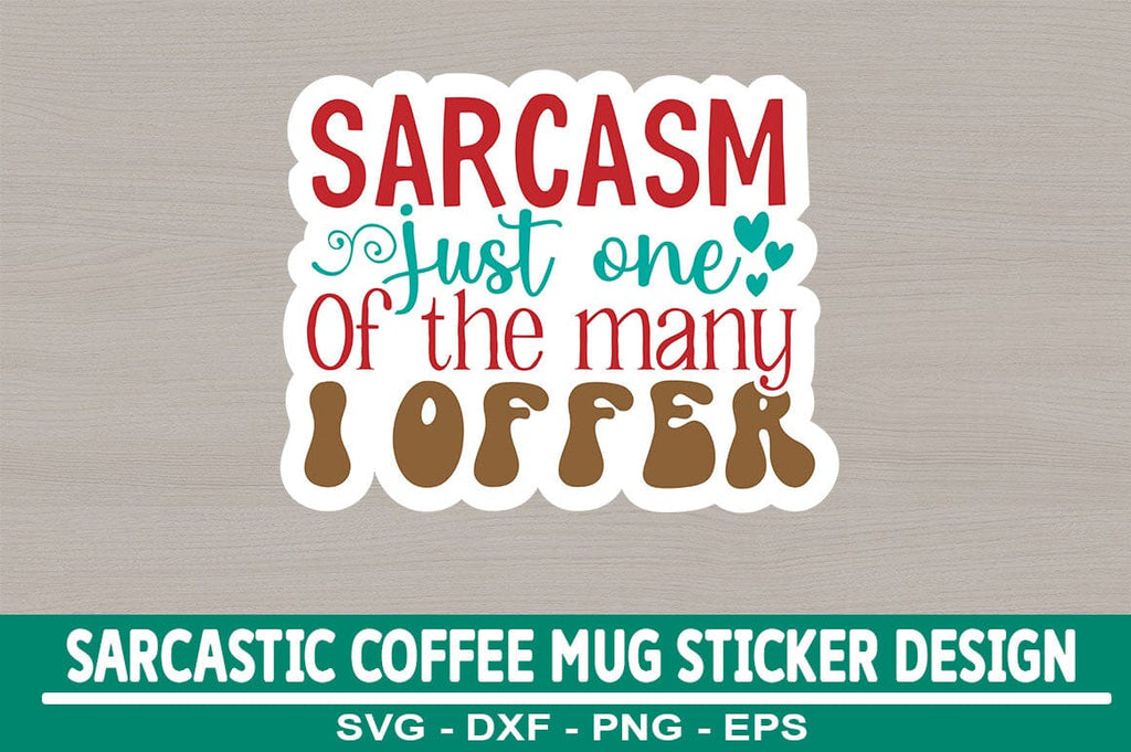 Sarcastic Sticker Design Template - So Fontsy