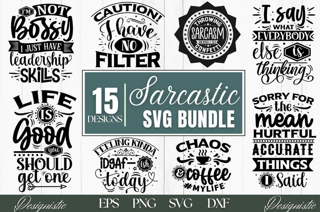 Sarcastic SVG Bundle - So Fontsy