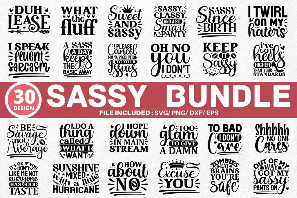 Sassy Quote Svg Bundle - So Fontsy
