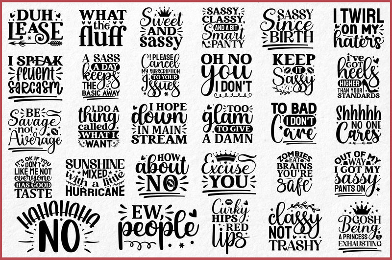 Sassy Quote Svg Bundle - So Fontsy