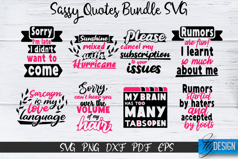 Sassy Quotes Bundle, Sassy SVG, Sarcastic Quotes SVG, vol.2 - So Fontsy
