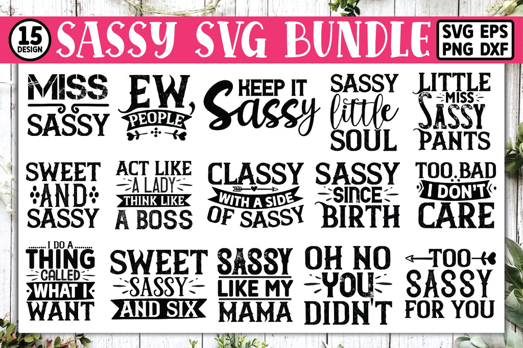 Sassy SVG Bundle - So Fontsy