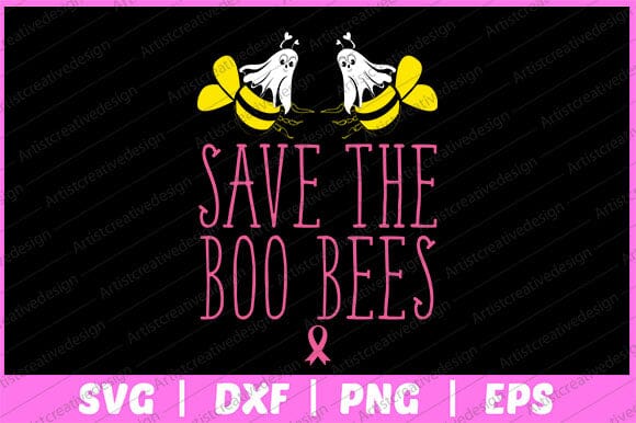 Save The Boo Bees Funny Breast Cancer Awareness Halloween Svg Design ...
