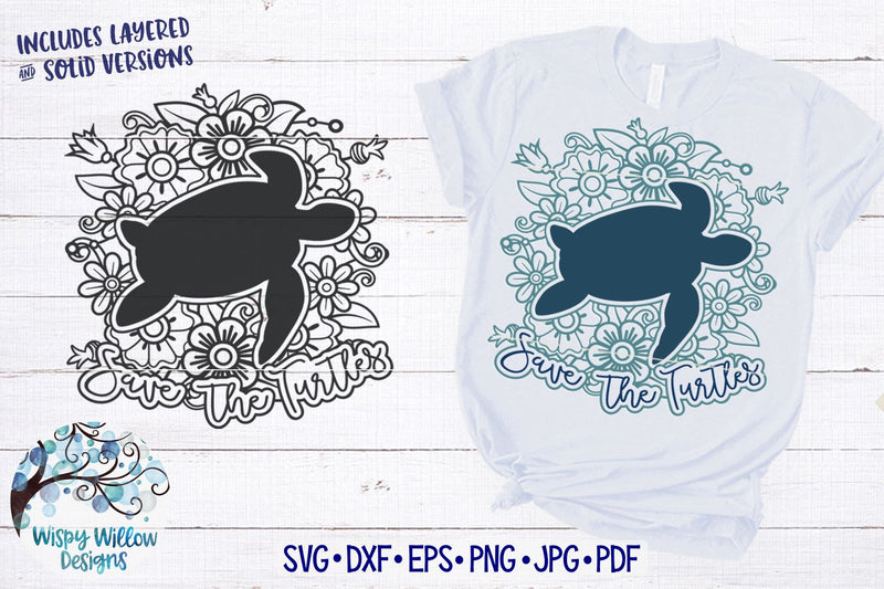 Save The Turtles Mandala SVG - So Fontsy