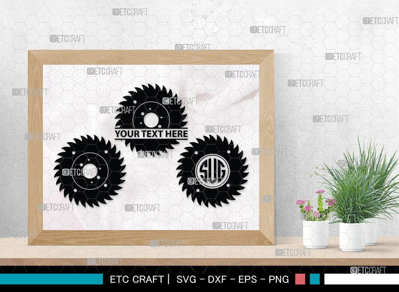 Saw Blade monogram, Saw Blade Silhouette, Saw Blade Svg, Steel Svg ...