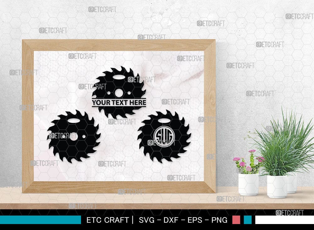 Saw Blade monogram, Saw Blade Silhouette, Saw Blade Svg, Steel Svg ...