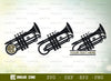 Saxophone Monogram SVG Cut File, Trumpet Svg, Trombone Svg, Horn Svg ...