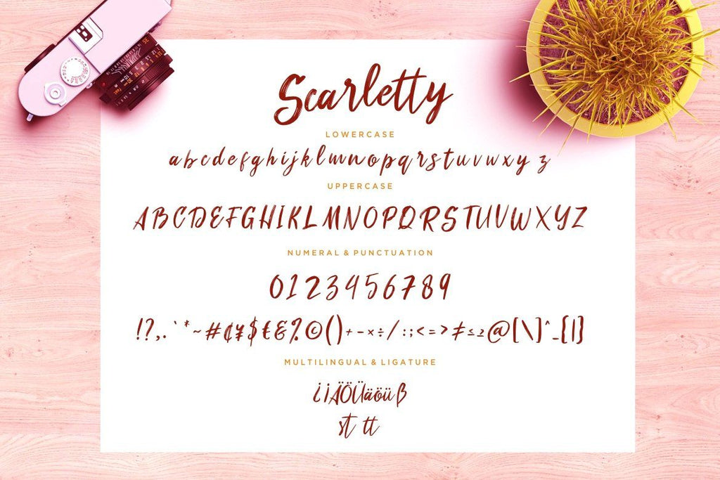Scarletty Calligraphy Brush - So Fontsy