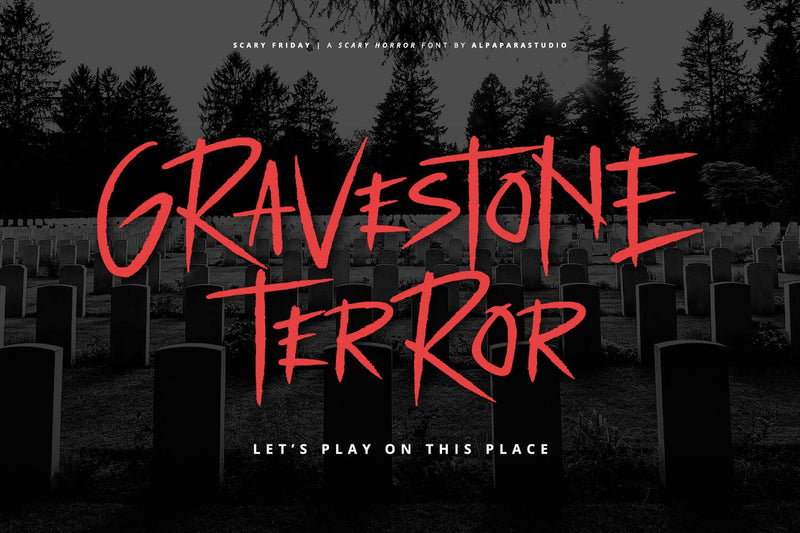 Scary Friday - Horror Display Font - So Fontsy