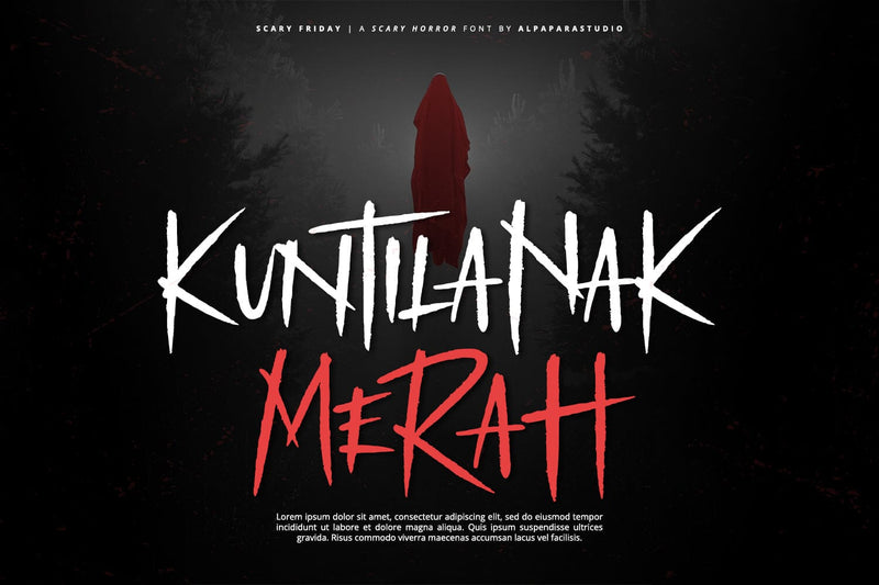 Scary Friday - Horror Display Font - So Fontsy