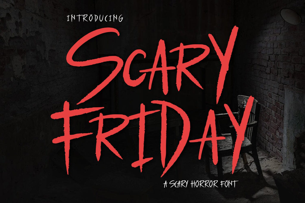 Scary Friday - Horror Display Font - So Fontsy