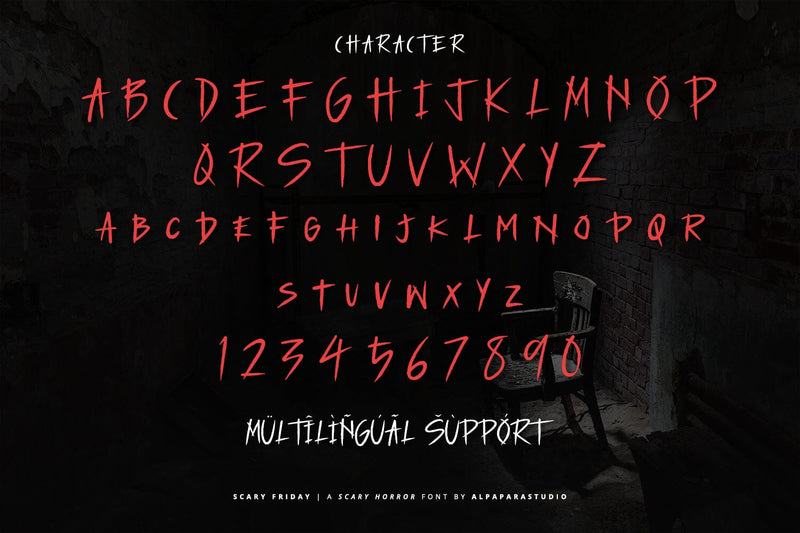 Scary Friday - Horror Display Font - So Fontsy