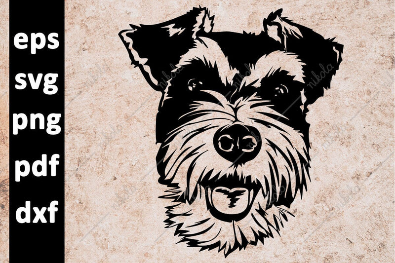 Schnauzer Cut File Clipart PNG SVG EPS DXF PDF - So Fontsy