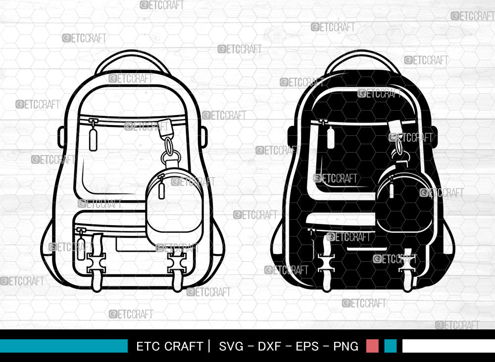 School Backpack SVG, School Svg, Bookbag Svg, Knapsack Svg, Backpack ...