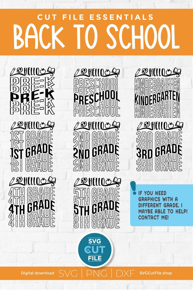 School bundle svg, teacher svg, Preschool, Pre-k, Kindergarten, 1st ...