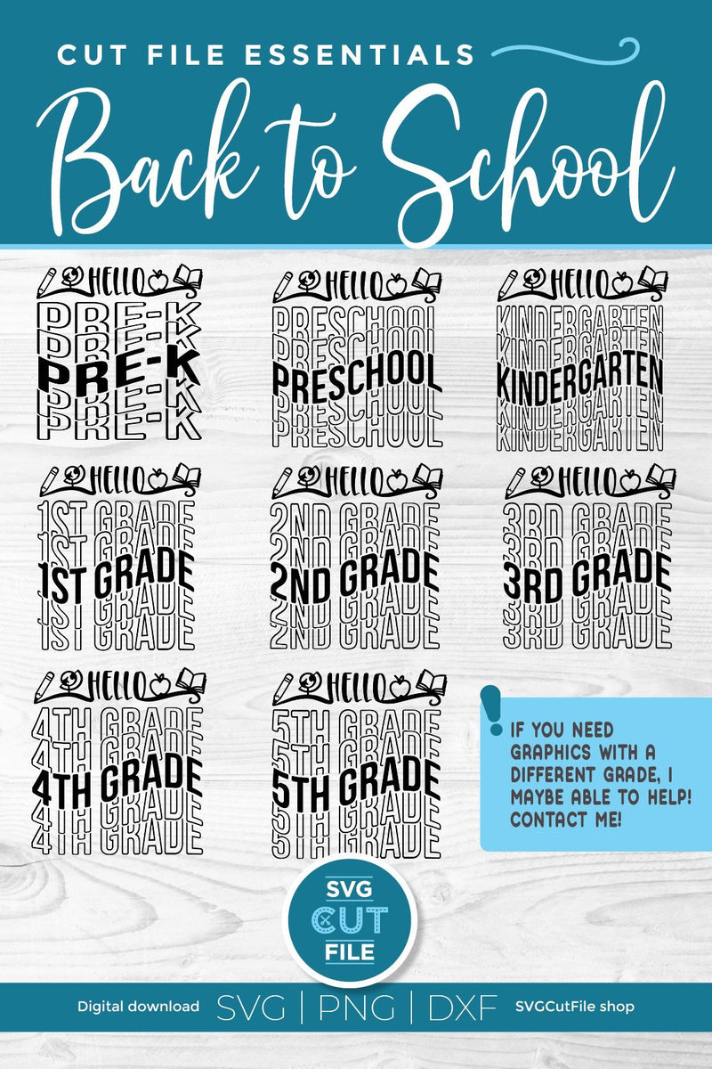 School bundle svg, teacher svg, Preschool, Pre-k, Kindergarten, 1st ...