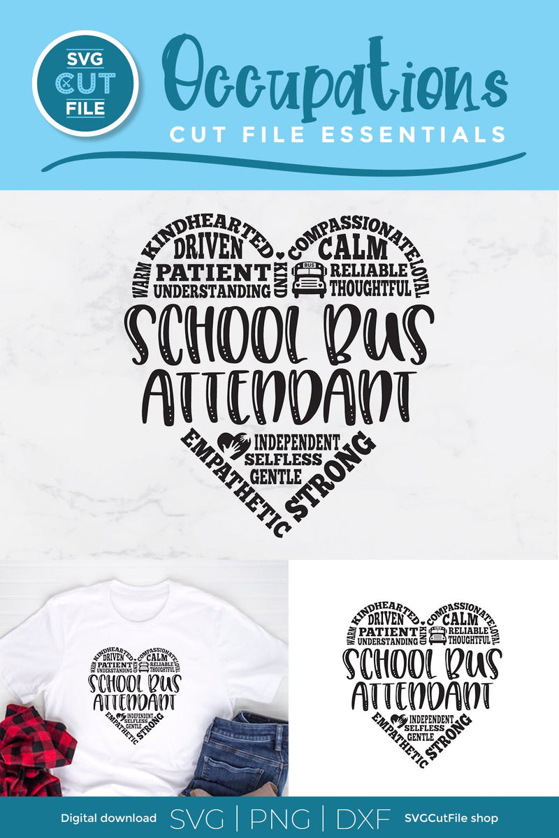 School Bus Attendant, School Bus Monitor svg - So Fontsy