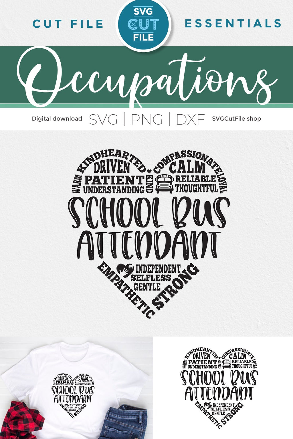 School Bus Attendant, School Bus Monitor svg - So Fontsy