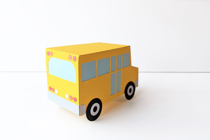 School Bus Gift Box SVG - So Fontsy
