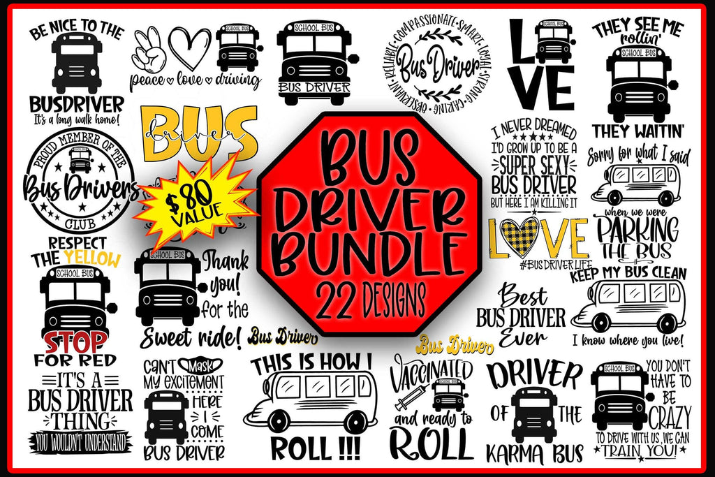 School Bus SVG Bundle 23 Designs Included SVG PNG EPS DXF - So Fontsy