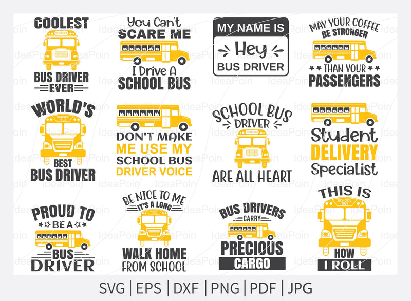 School Bus SVG Bundle, School Bus SVG, Bus Driver SVG Bundle, Bus ...