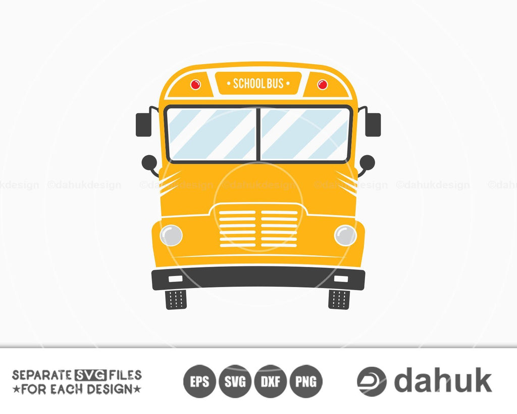 School Bus SVG, Cut file, for silhouette, svg, eps, dxf, png, clipart ...