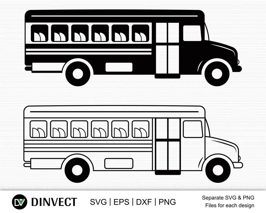 School Bus SVG, School Bus Bundle, School Bus silhouette, School Bus ...
