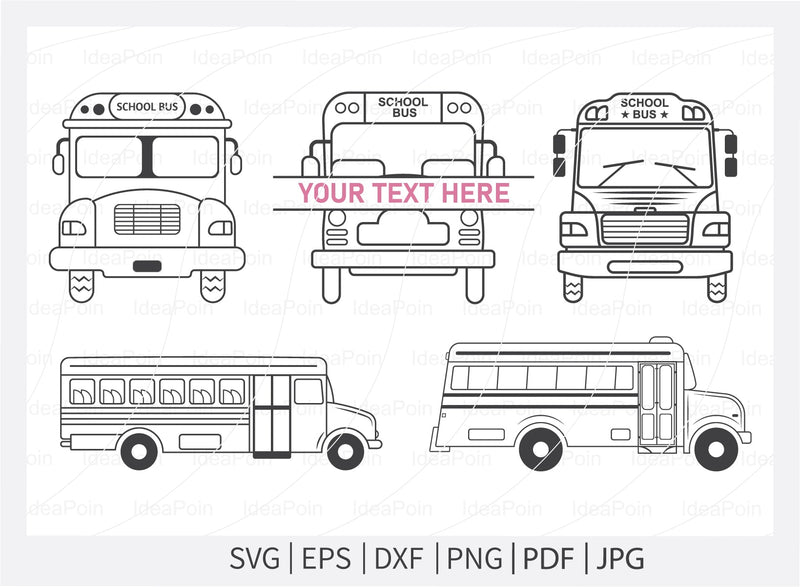 School Bus Svg, School Bus Outline Svg, School Bus Clipart, Fun School ...