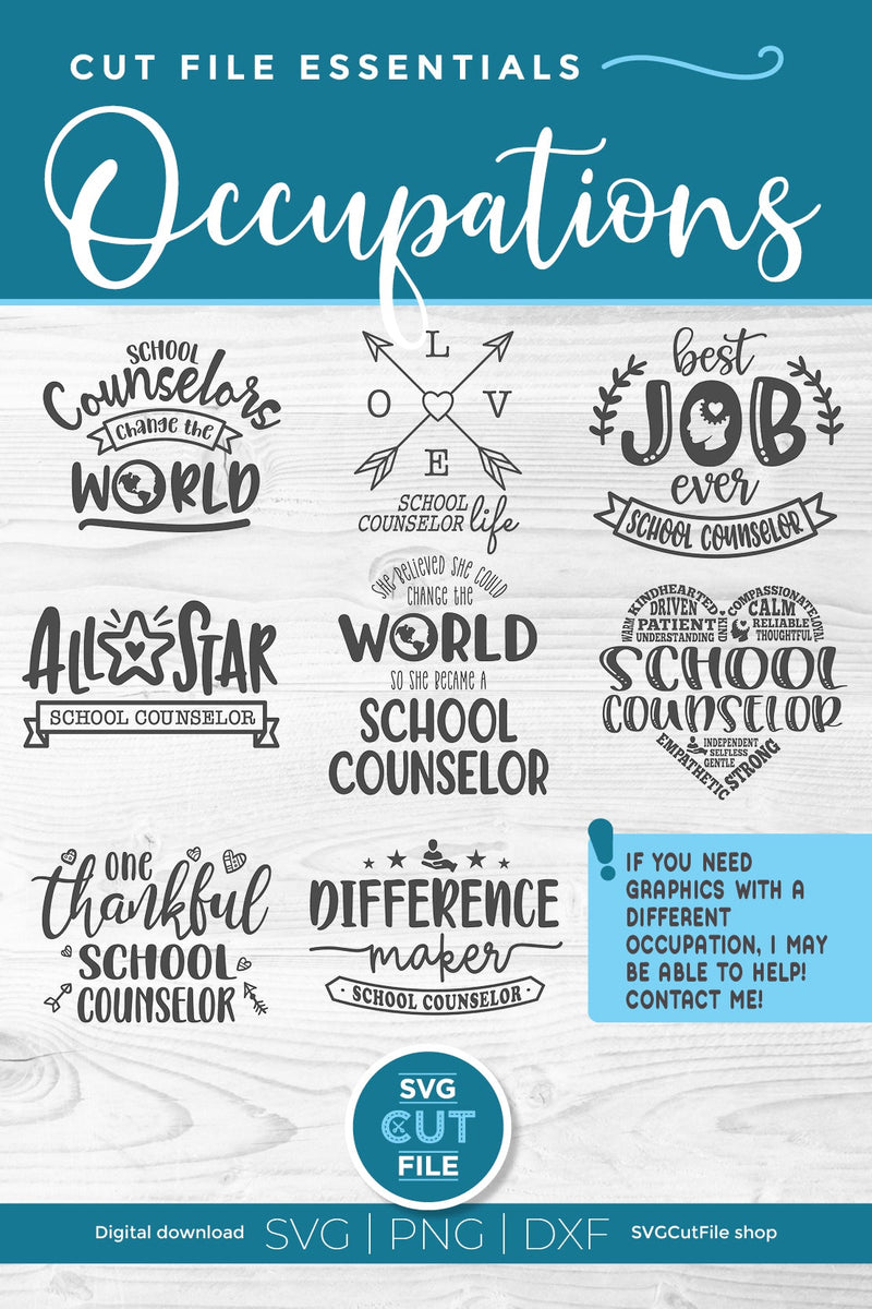School Counselor bundle svg - So Fontsy