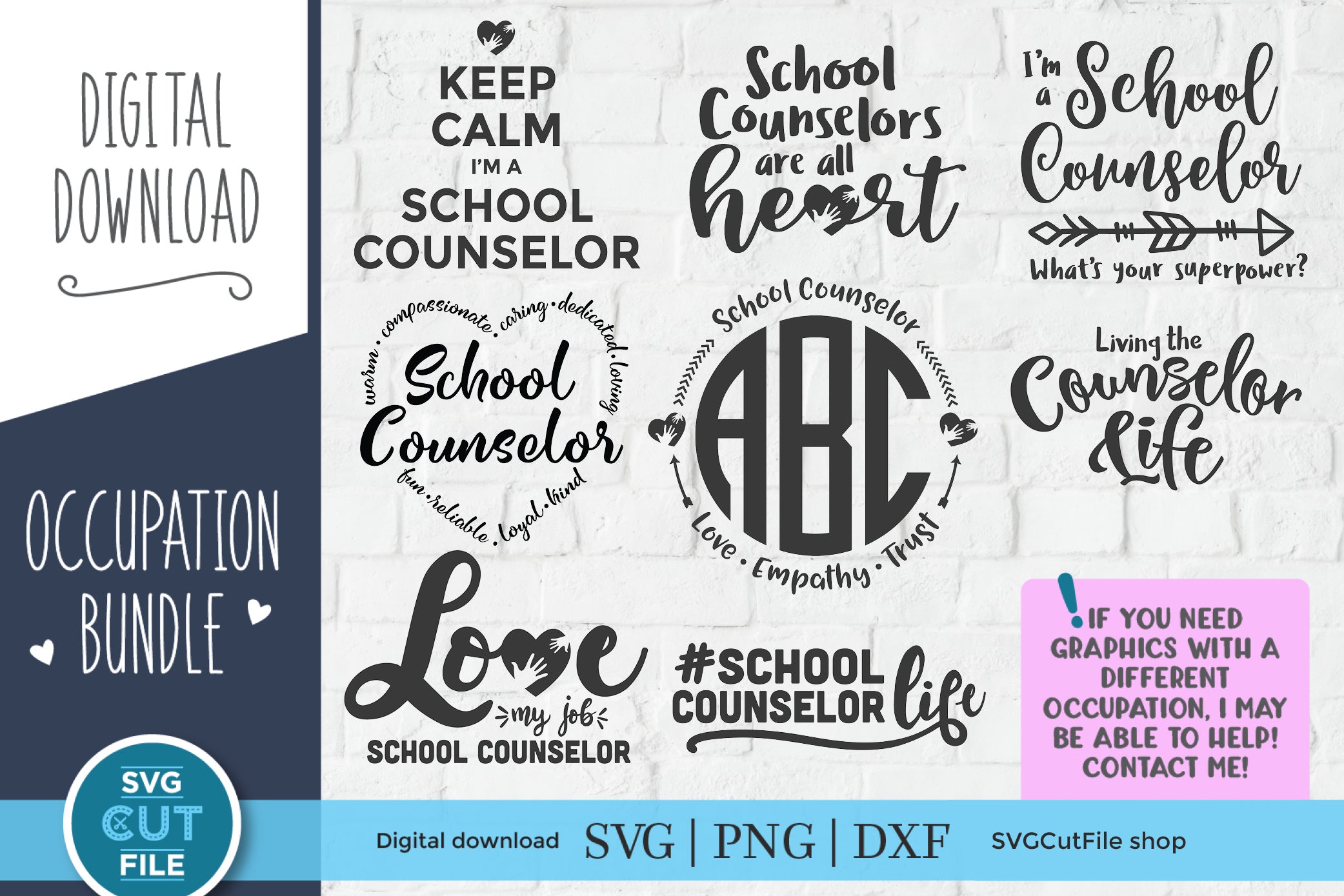 School Counselor svg, counselor svg bundle pack - So Fontsy