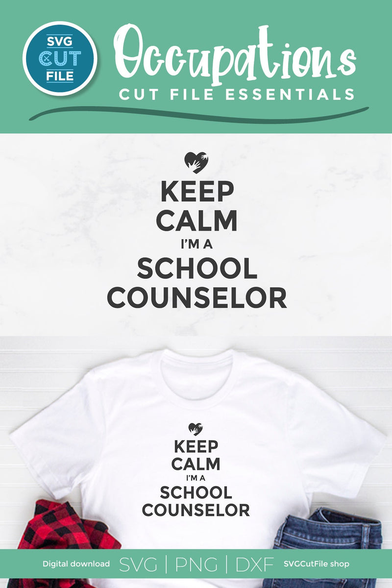 School counselor svg, keep calm I'm a school counselor - So Fontsy