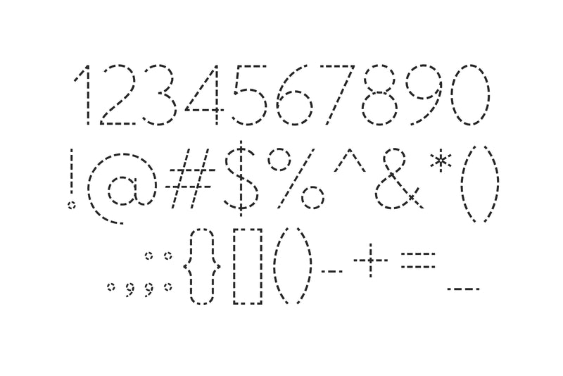 School Days Dash - Tracing Font for Handwriting Practice - So Fontsy
