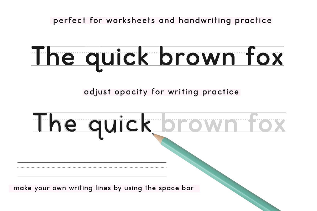 School Days - Handwriting Lines Font - So Fontsy