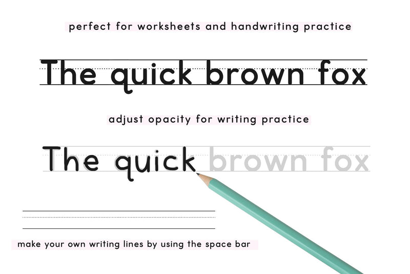 School Days - Handwriting Lines Font - So Fontsy