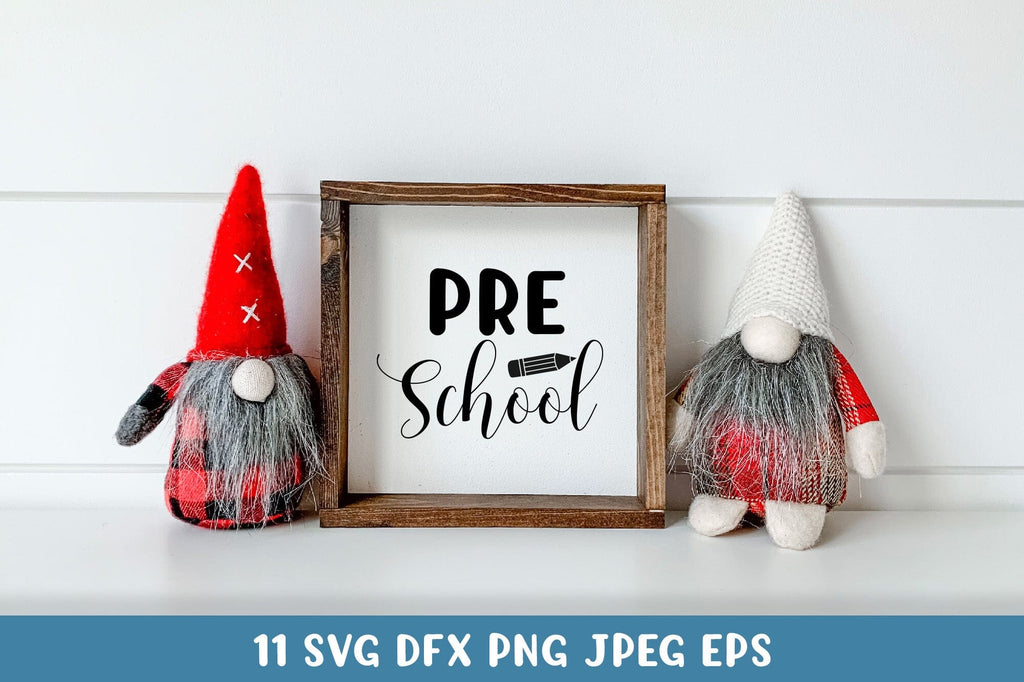 School Grade SVG Bundle. Kindergarten, 1st to 8th Grades, Pre-k, Pre ...