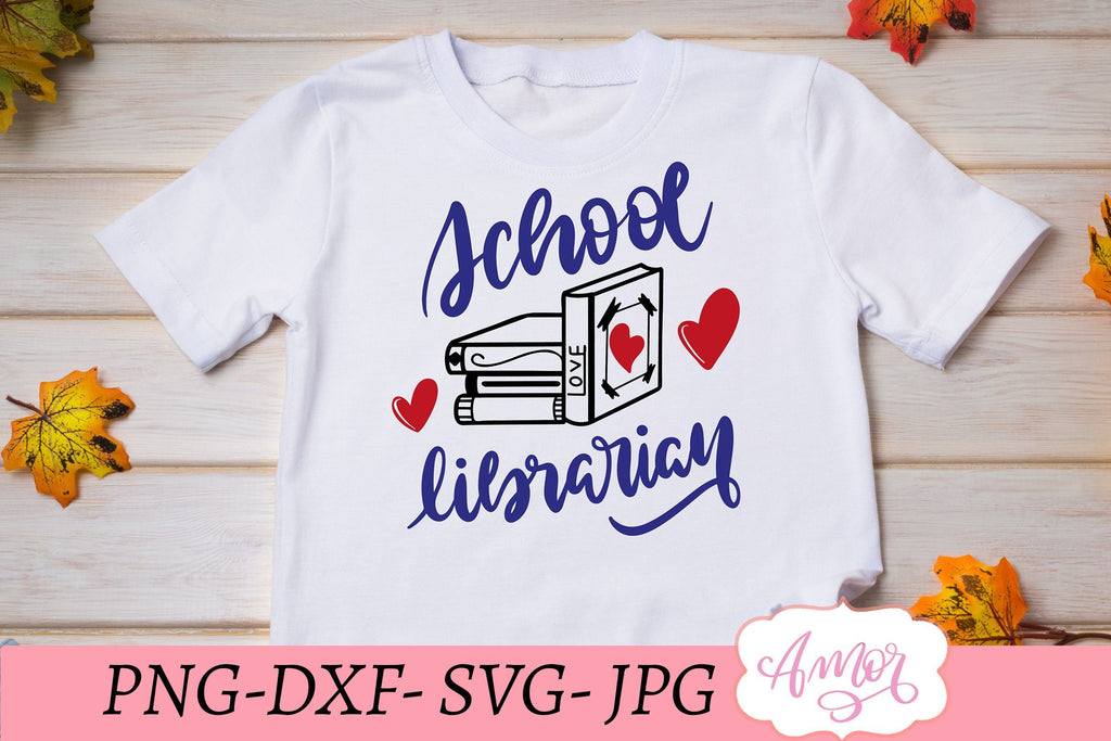 School librarian SVG, book lover svg - So Fontsy