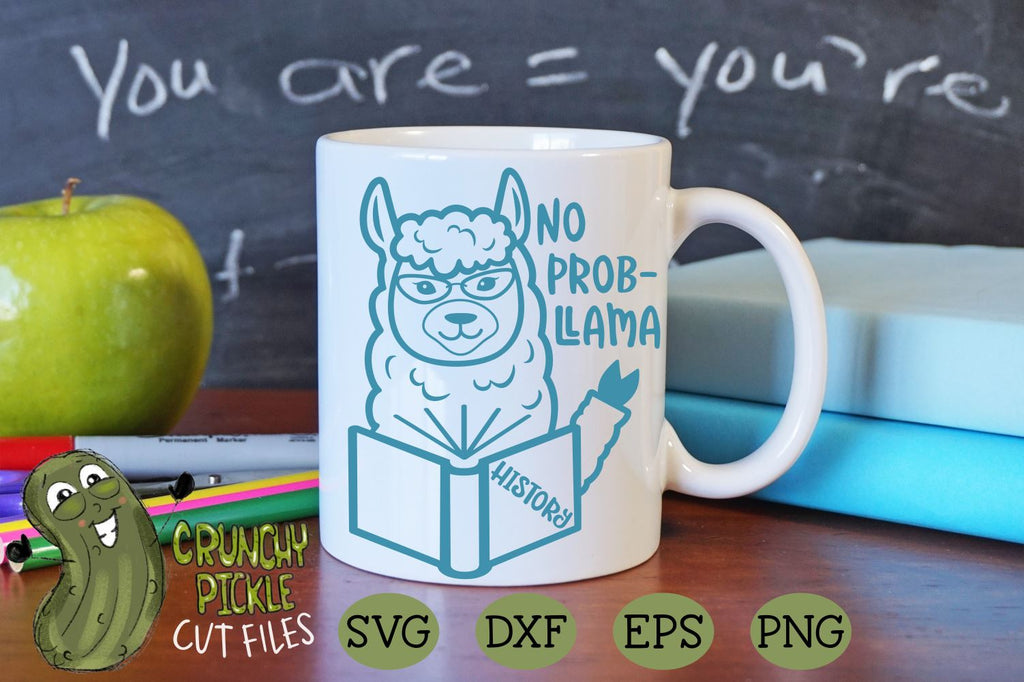 School Llama No Problem SVG Cut File - So Fontsy