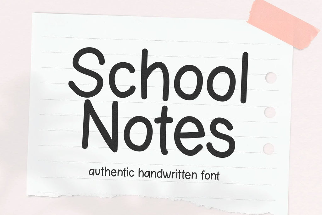 School Notes - Handwriting Font - So Fontsy