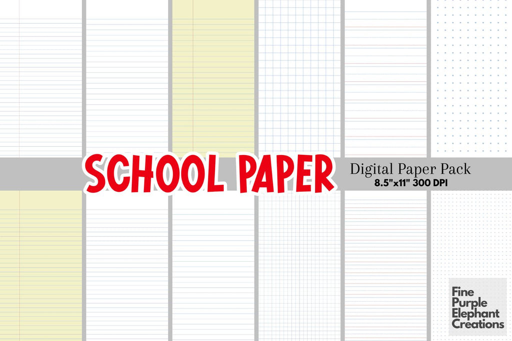 School Paper | Writing Sheets - So Fontsy