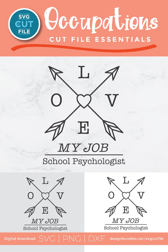 School Psychologist svg, school counselor svg, love my job svg - So Fontsy