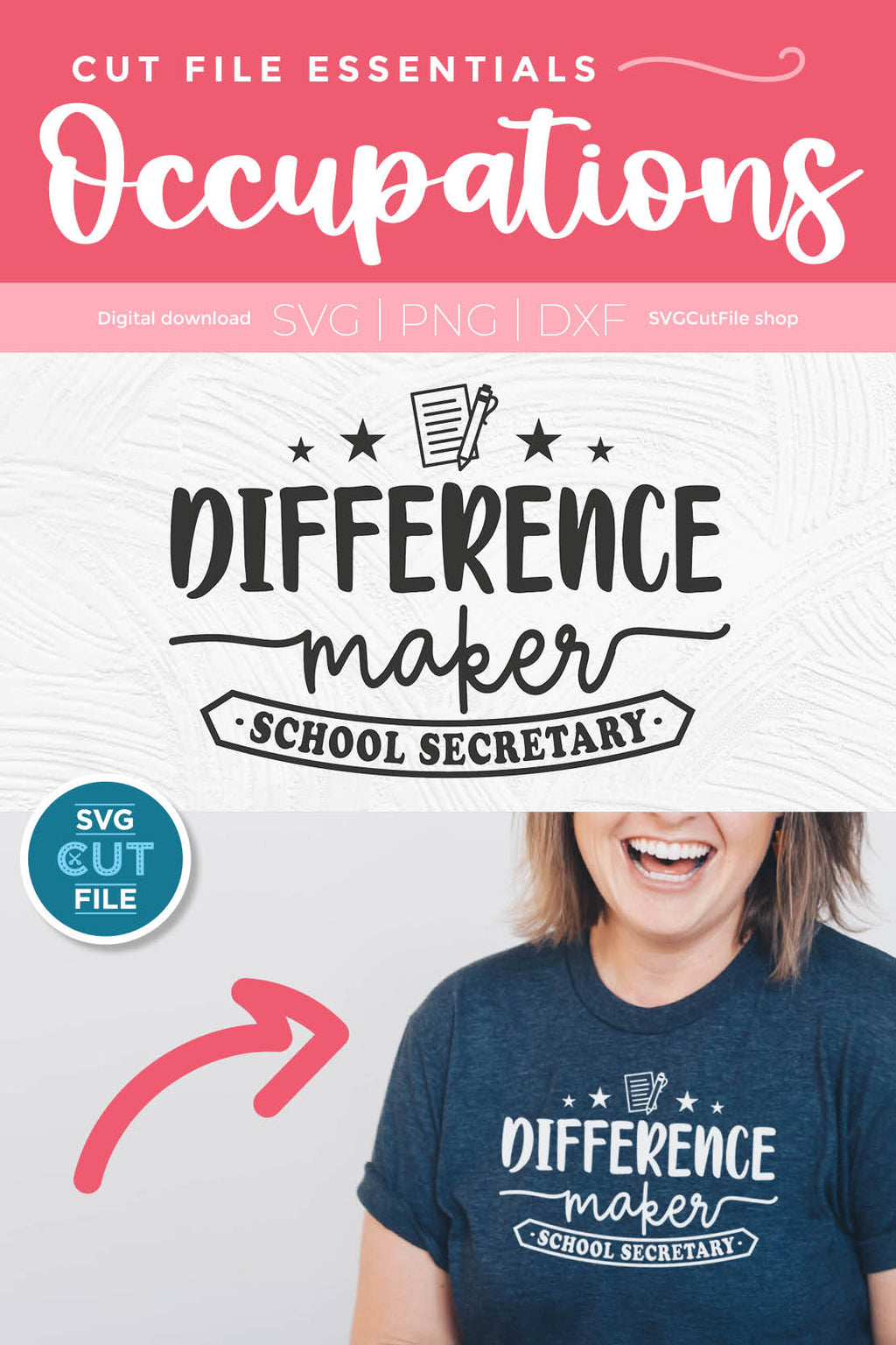 School secretary svg - Difference Maker - So Fontsy