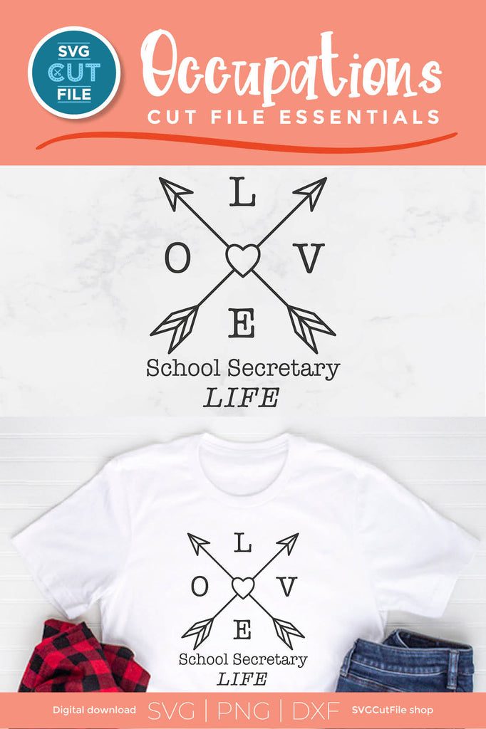 School secretary svg - Love life svg - So Fontsy