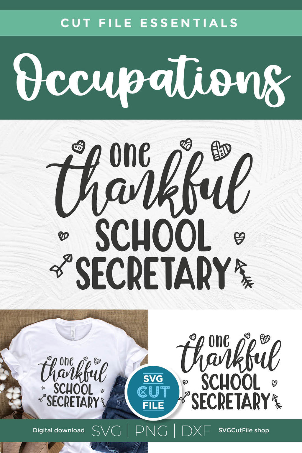 School secretary svg - One Thankful School Secretary - So Fontsy