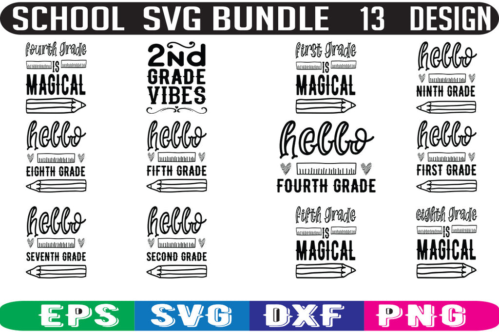 School SVG bundle 13 design - So Fontsy